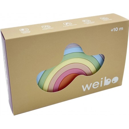 Comprar WEIBO ARCOIRIS COLORES PASTEL JUGUETE EDUCATIVO SILICONA