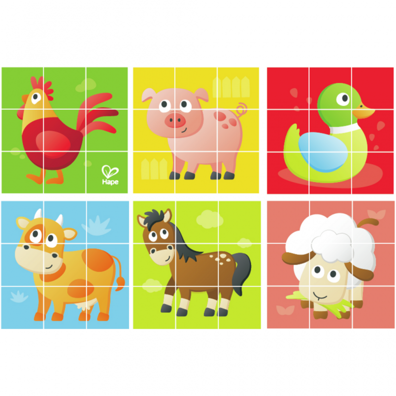 PUZZLE DE BLOQUES DE ANIMALES DE LA GRANJA HAPE | Puzzles