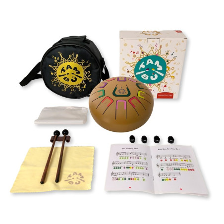 Comprar TAMBÚ 11 NOTAS COLOR ORO, INSTRUMENTO MUSICAL | de TAMBÚ