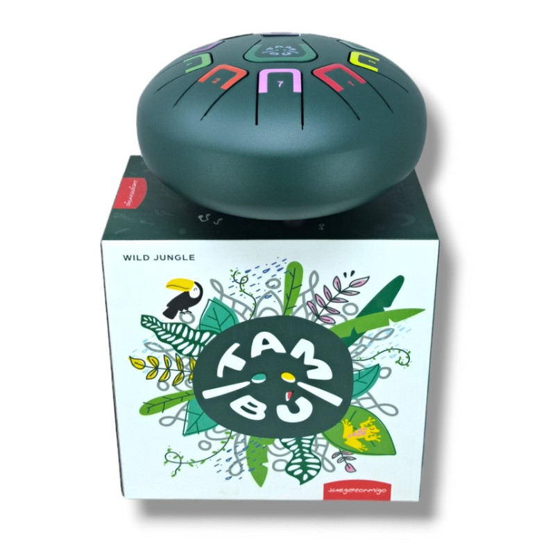 Comprar TAMBÚ 11 NOTAS COLOR VERDE JUNGLA MATE, INSTRUMENTO MUSICAL...